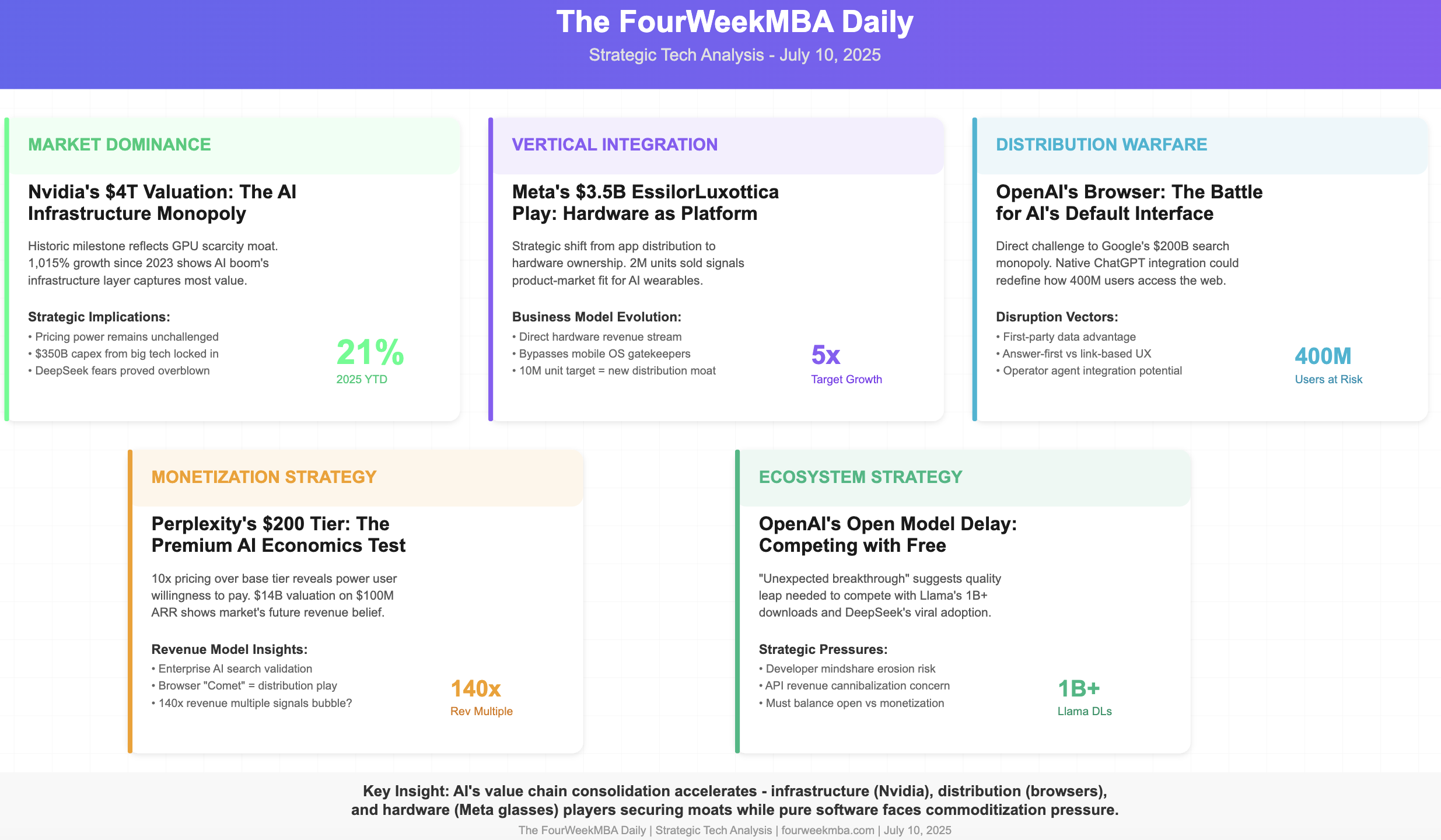 The Great AI Consolidation: From Chips to Interfaces, the Moat Wars Begin - FourWeekMBA