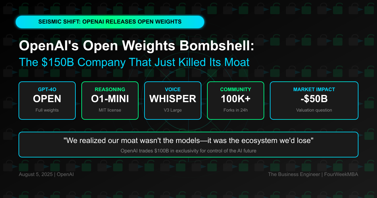 OpenAI's Open Weights Gambit: Why Sam Altman Just Traded $100B in Value ...