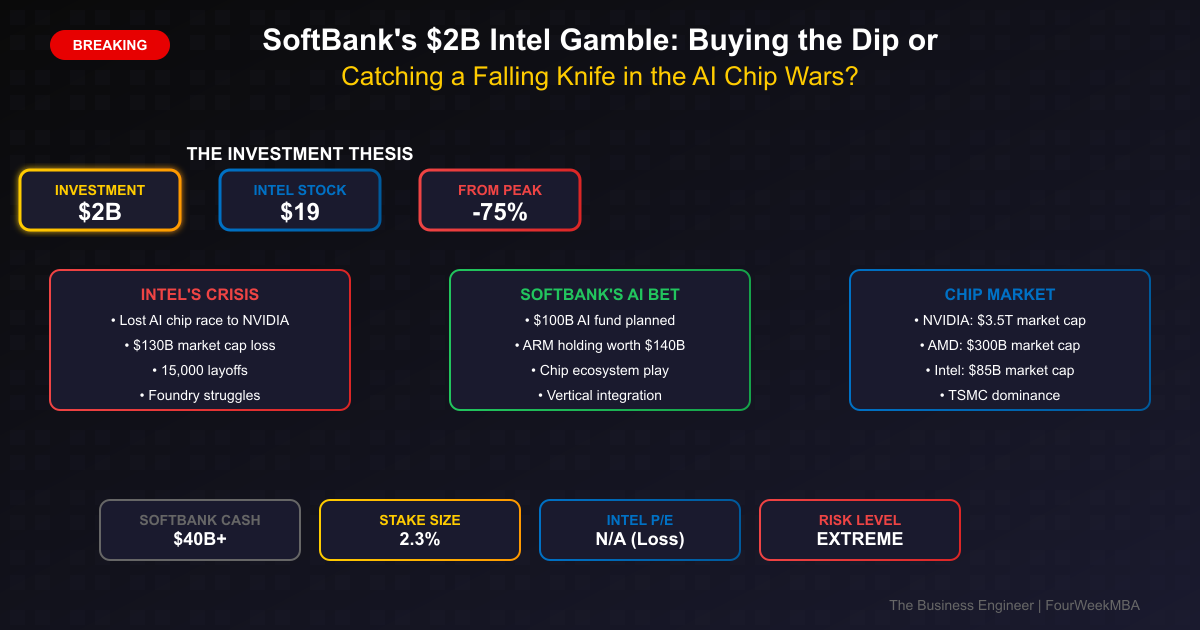 Aposta de US$ 2 bilhões da SoftBank na Intel: pesca de fundo de gênio ou o próximo WeWork da ...