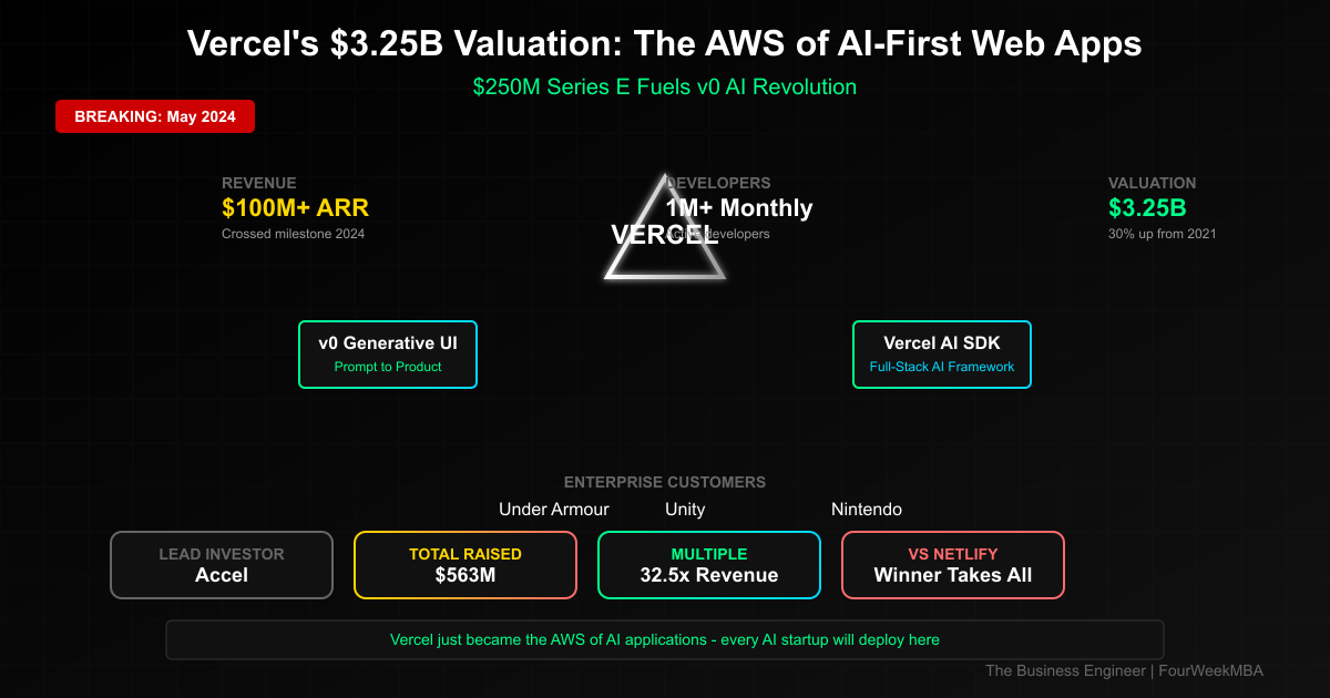 Vercel's $3.25B Valuation Makes It the AWS of AI-First Applications - FourWeekMBA